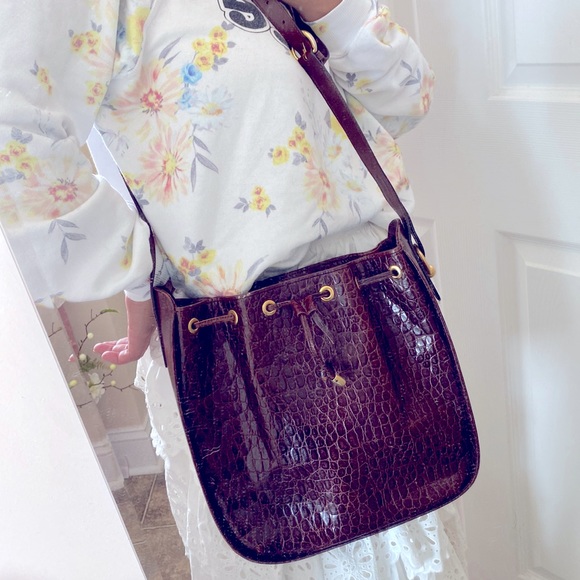 Cem | Bags | Vintage Cem Leather Drawstring Bag | Poshmark